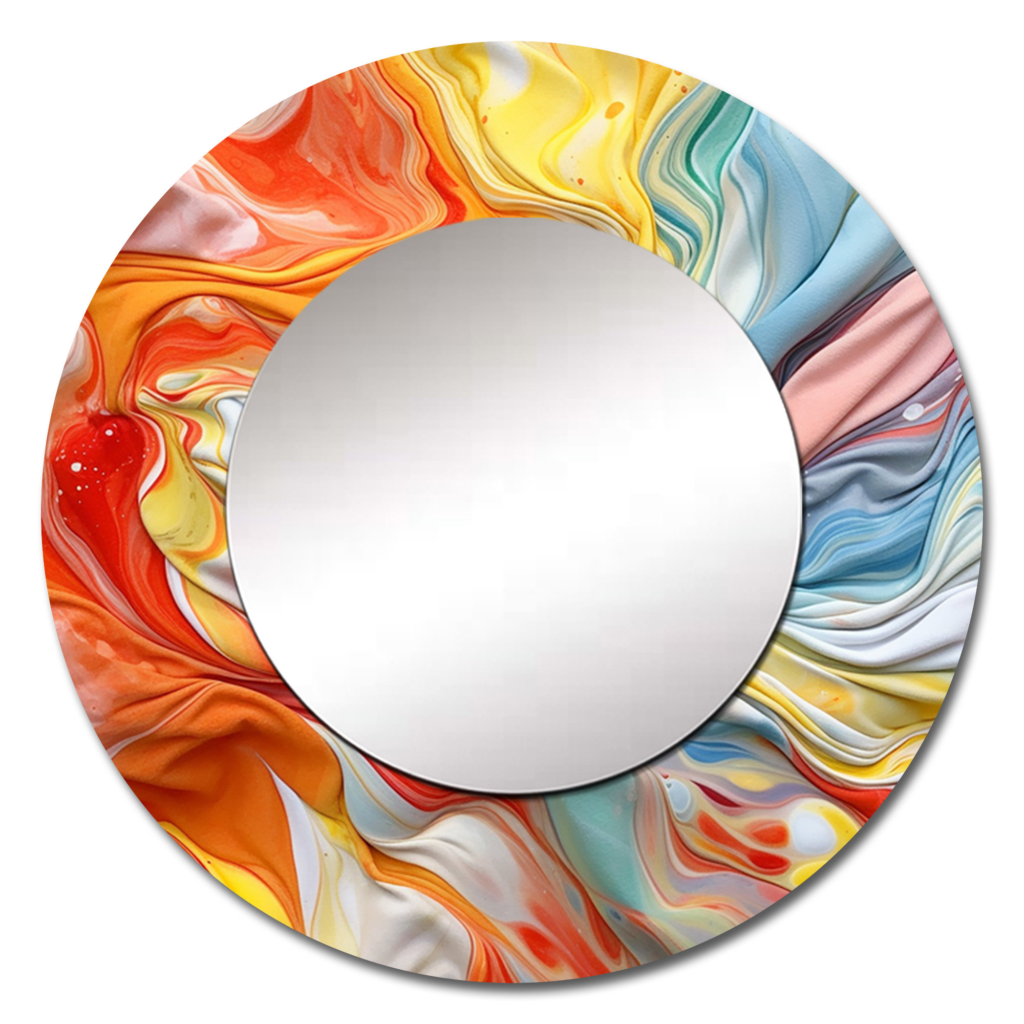 Design Art Orange and Blue Layers Of Emotion - Abstract Unique Wall ...