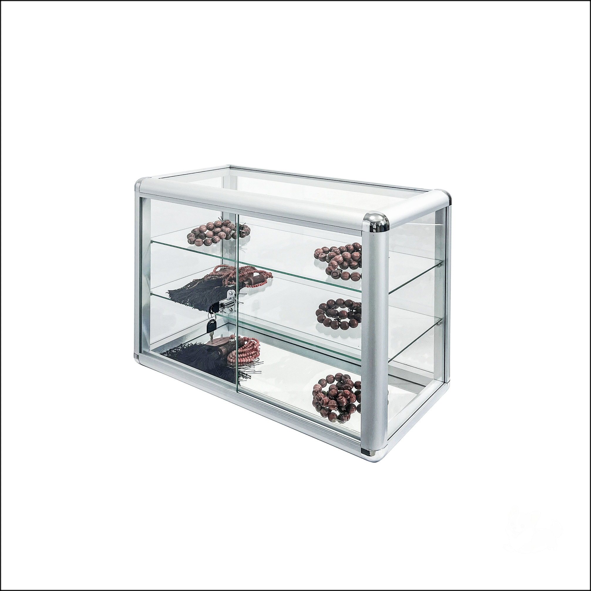 Brayden Studio® Tempered Glass Counter Top Display Showcase With ...