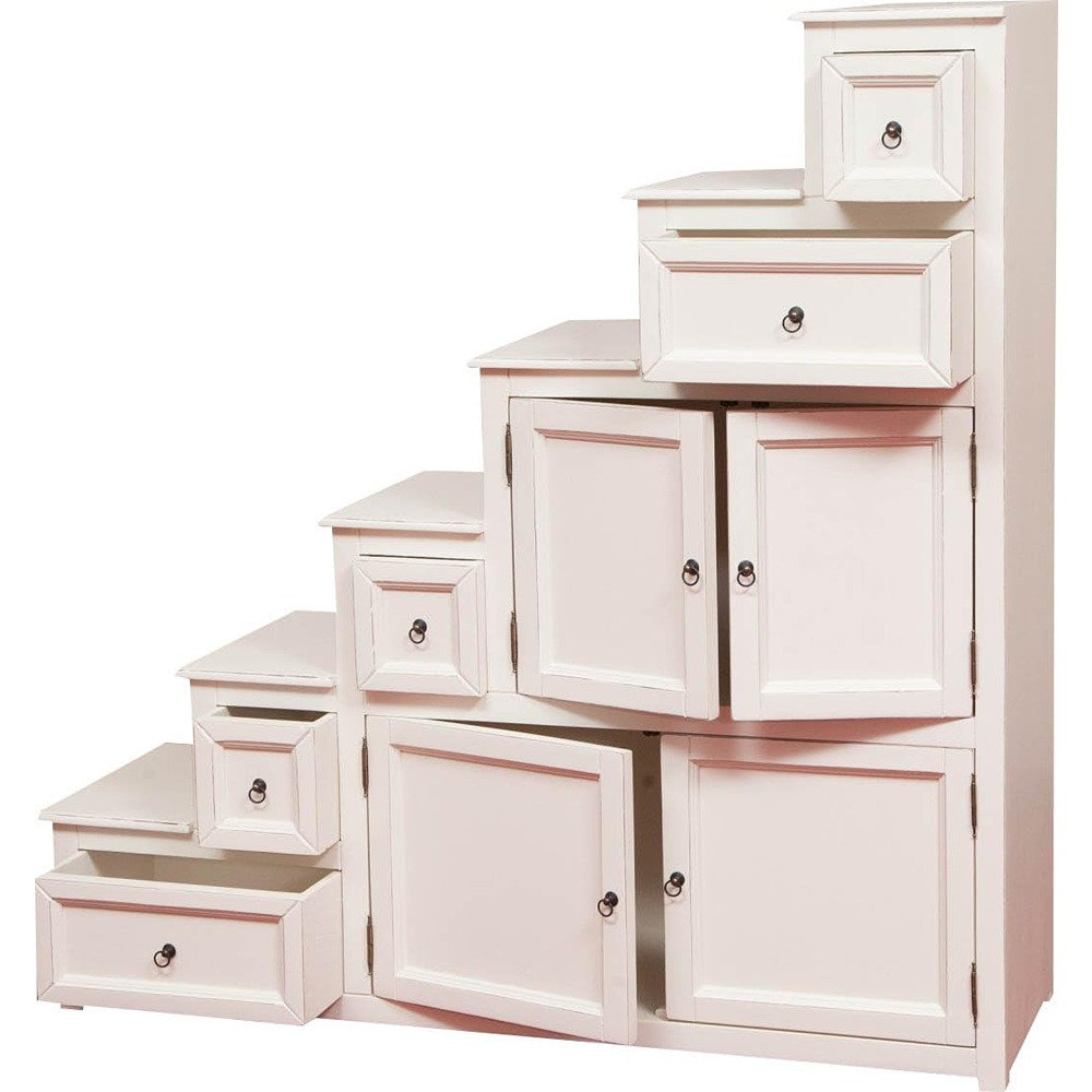 Longshore Tides Country-Style Solid Lime Wood Antiqued White Finish ...