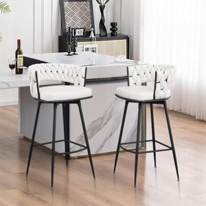George Oliver Upholsted 180 ° Rotating Bar Stools | Wayfair