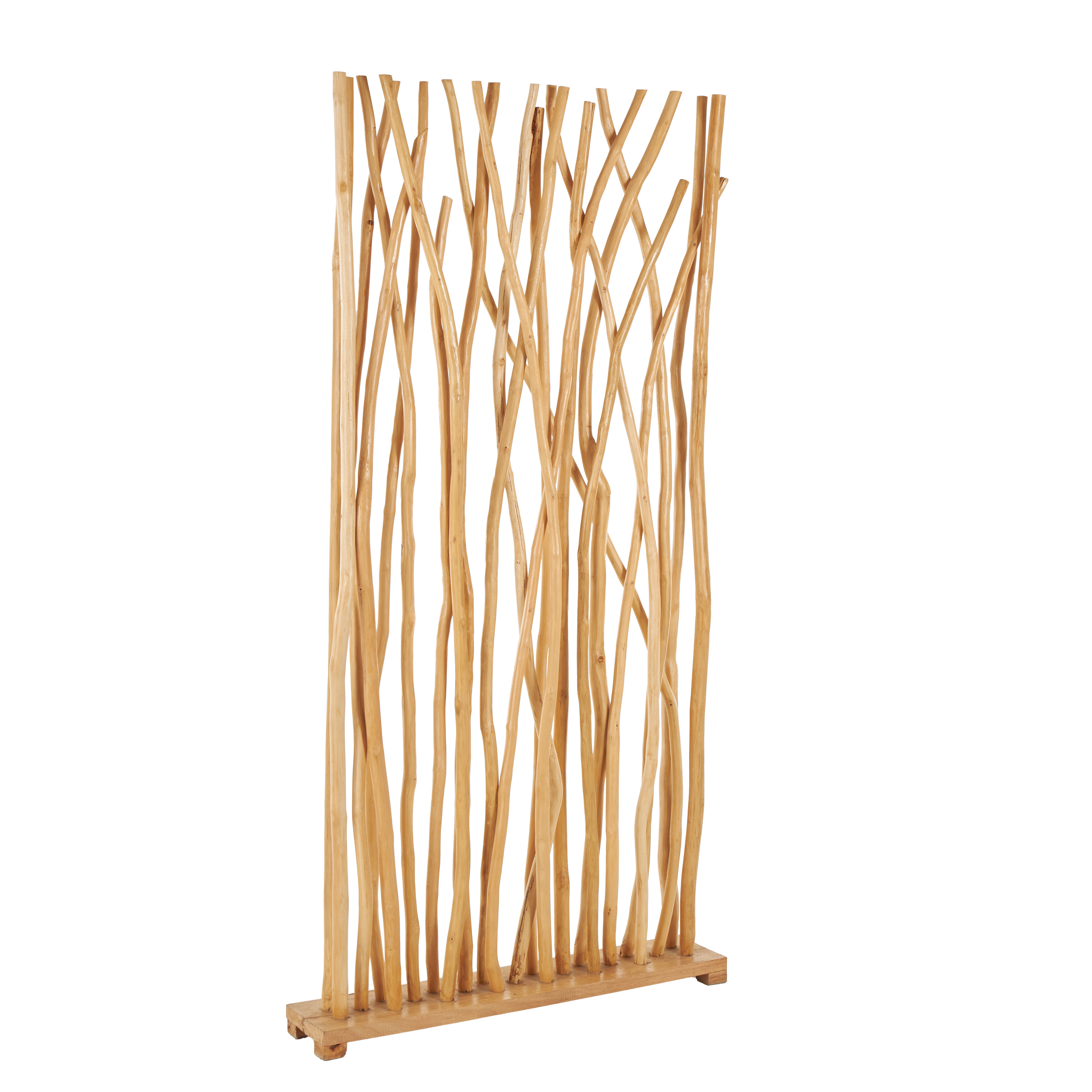 Highland Dunes Light Brown Teak Wood Handmade Single Panel Tree ...