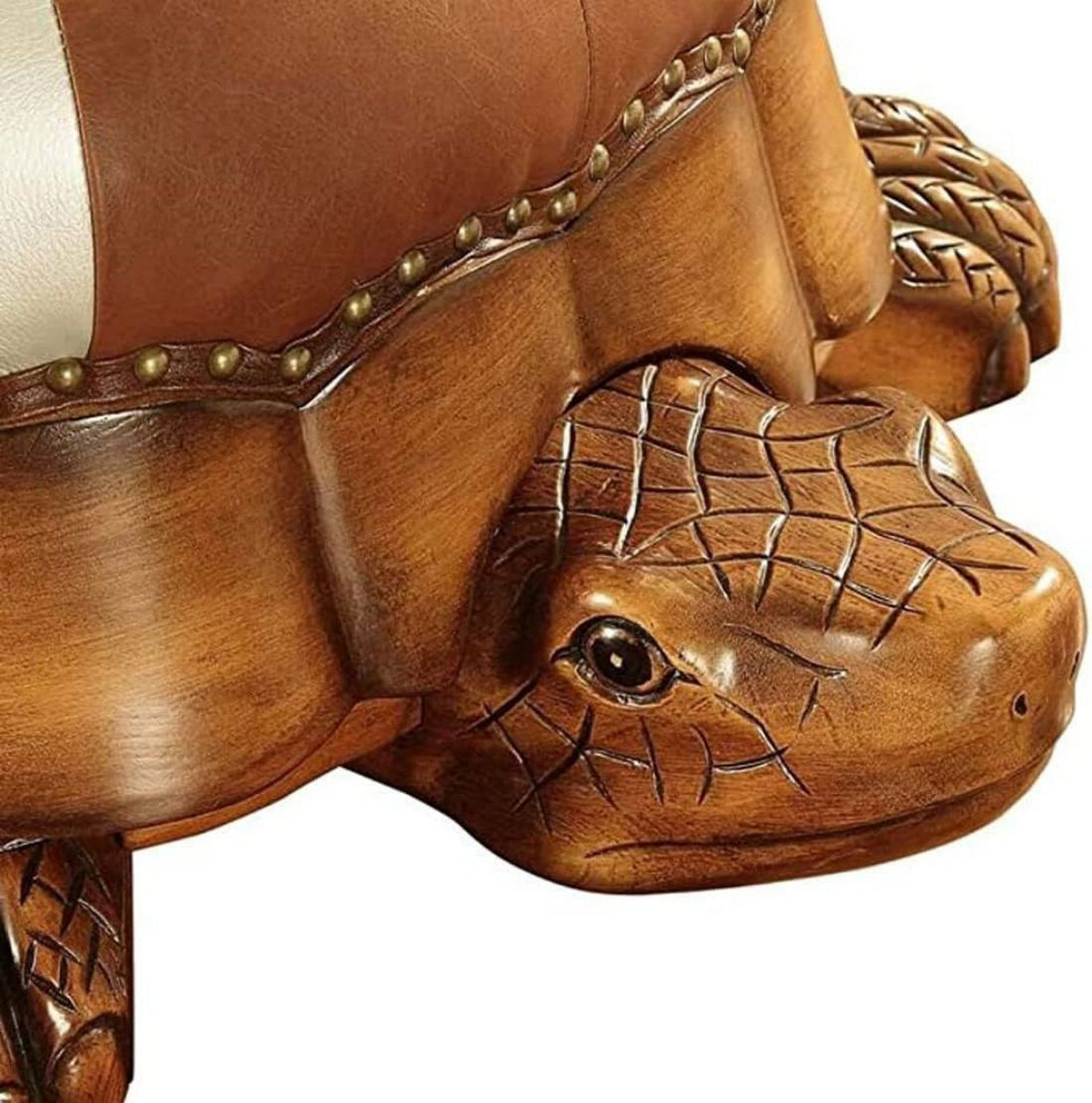 Bayou Breeze Arriannah 31.5" Wide Leather Match Tufted Novelty ...