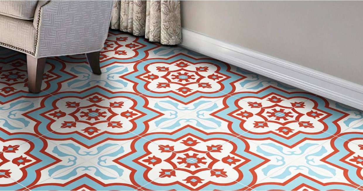 Moroccan Mosaic Tile House Argana 8" x 8" Cement Patterned Wall & Floor ...