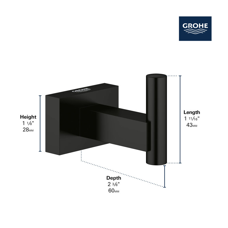 GROHE Essentials Wall Mounted Robe Hook & Reviews | Perigold