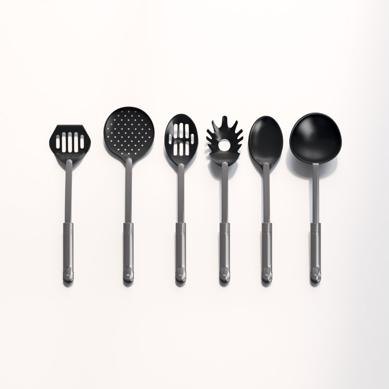 Prep & Savour 6-Piece Kitchen Utensils Set – Plastic Cooking Tools ...
