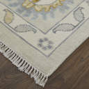 Feizy Rugs Karina Floral Hand-Knotted Wool Area Rug in Gray/Light Blue ...