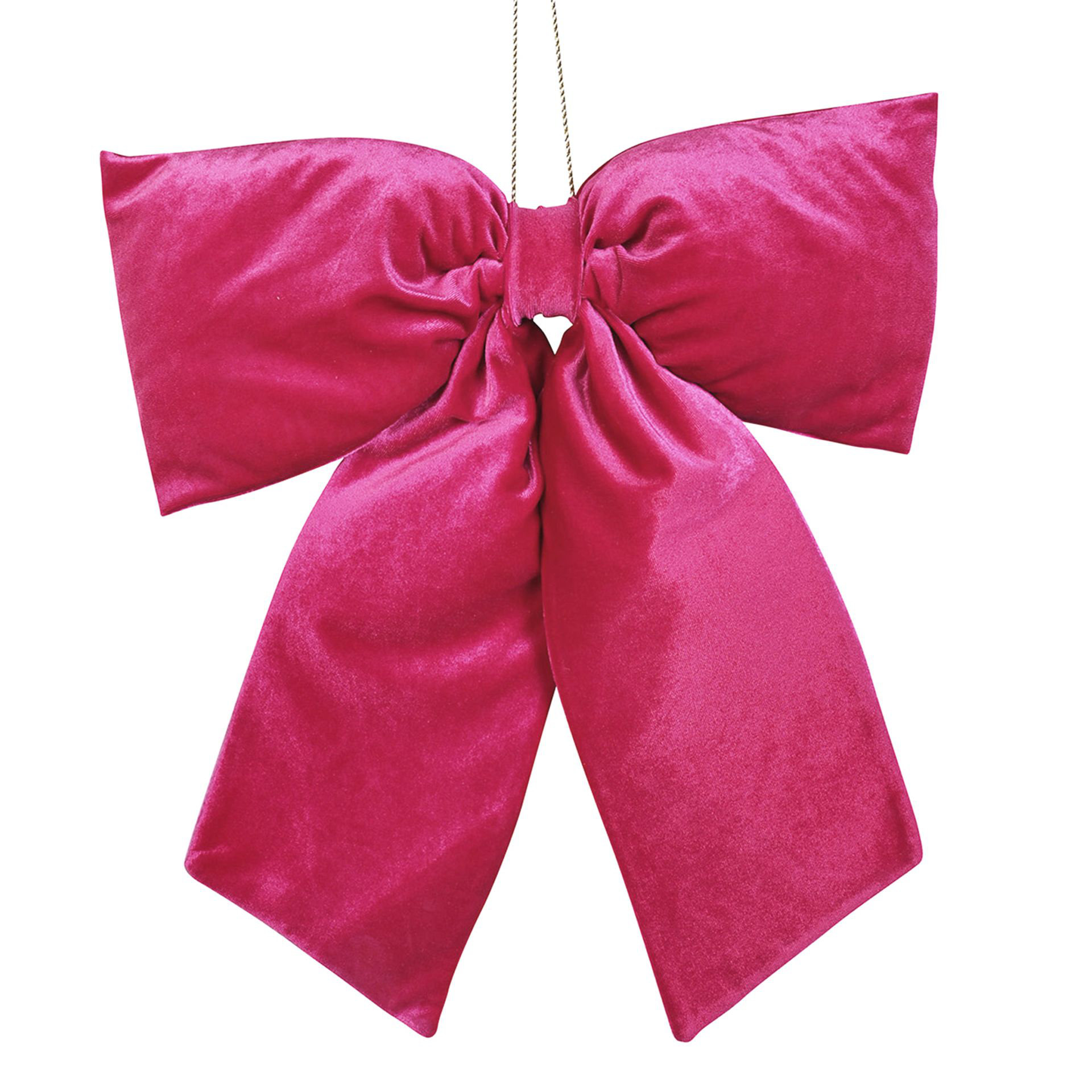 The Seasonal Aisle Raspberry Pink Velvet Hanging Bow | Wayfair.ie