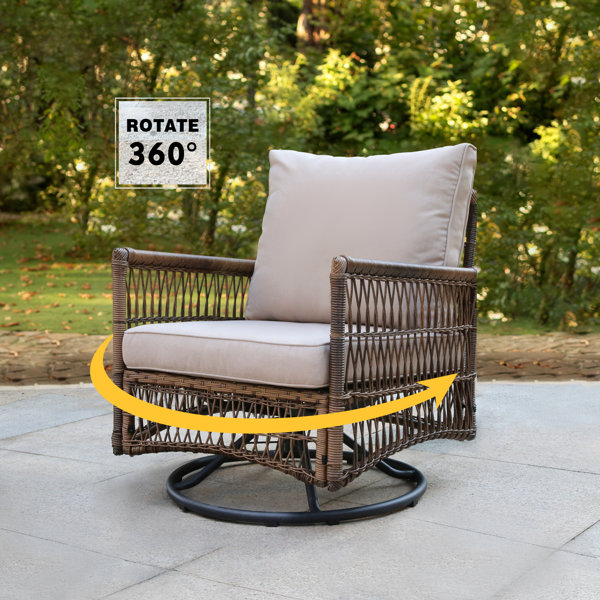 Bayou Breeze Banu Wicker Outdoor Rocker Chair | Wayfair