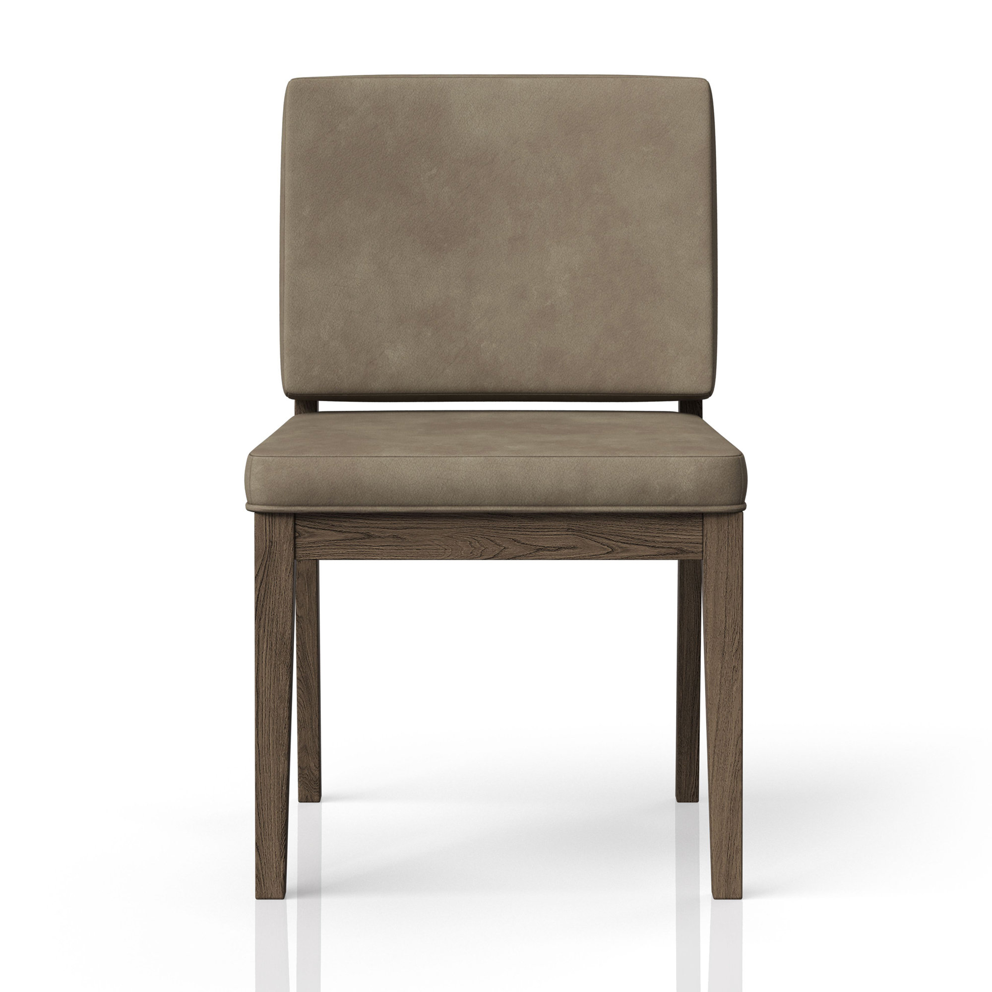 Lark Manor™ Latte-Colored Leather Soft Back Chairs (Set of 2) | Wayfair