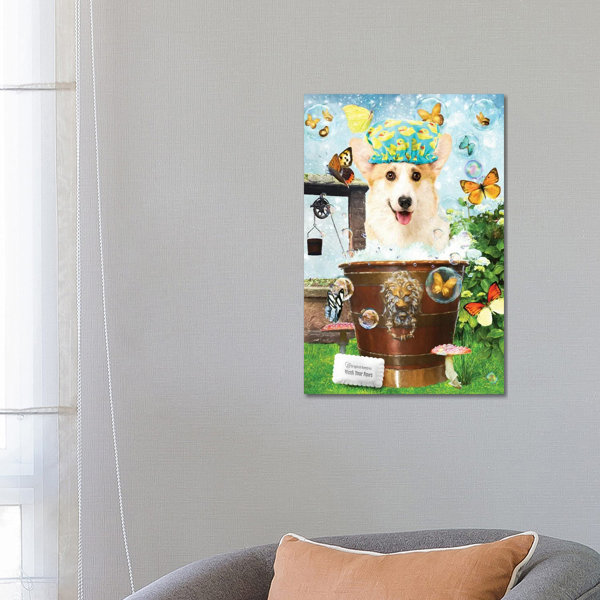 Happy Larry Welsh Corgi Wash Your Paws | Wayfair.co.uk