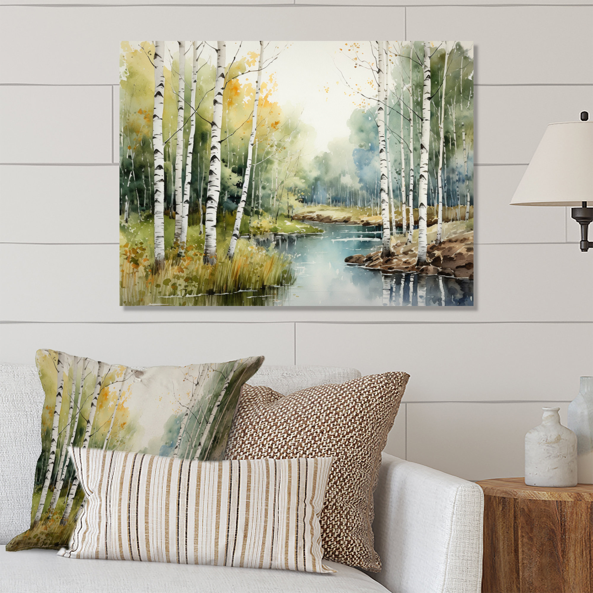 Latitude Run® Birch Woods Silent Woods II - Tree Birch Print on Metal ...