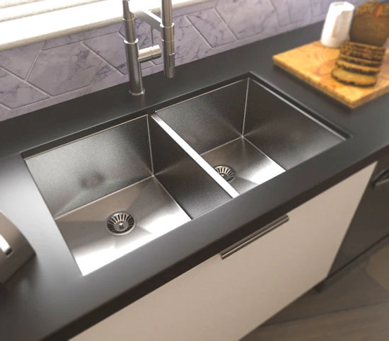 Valley Acrylic Ltd. Affordable Luxury 32"X18" Stainless Steel Double ...