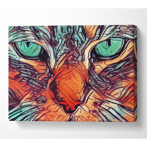 Marlow Home Co. Cat Eyes Close In View - Wrapped Canvas Art Prints ...