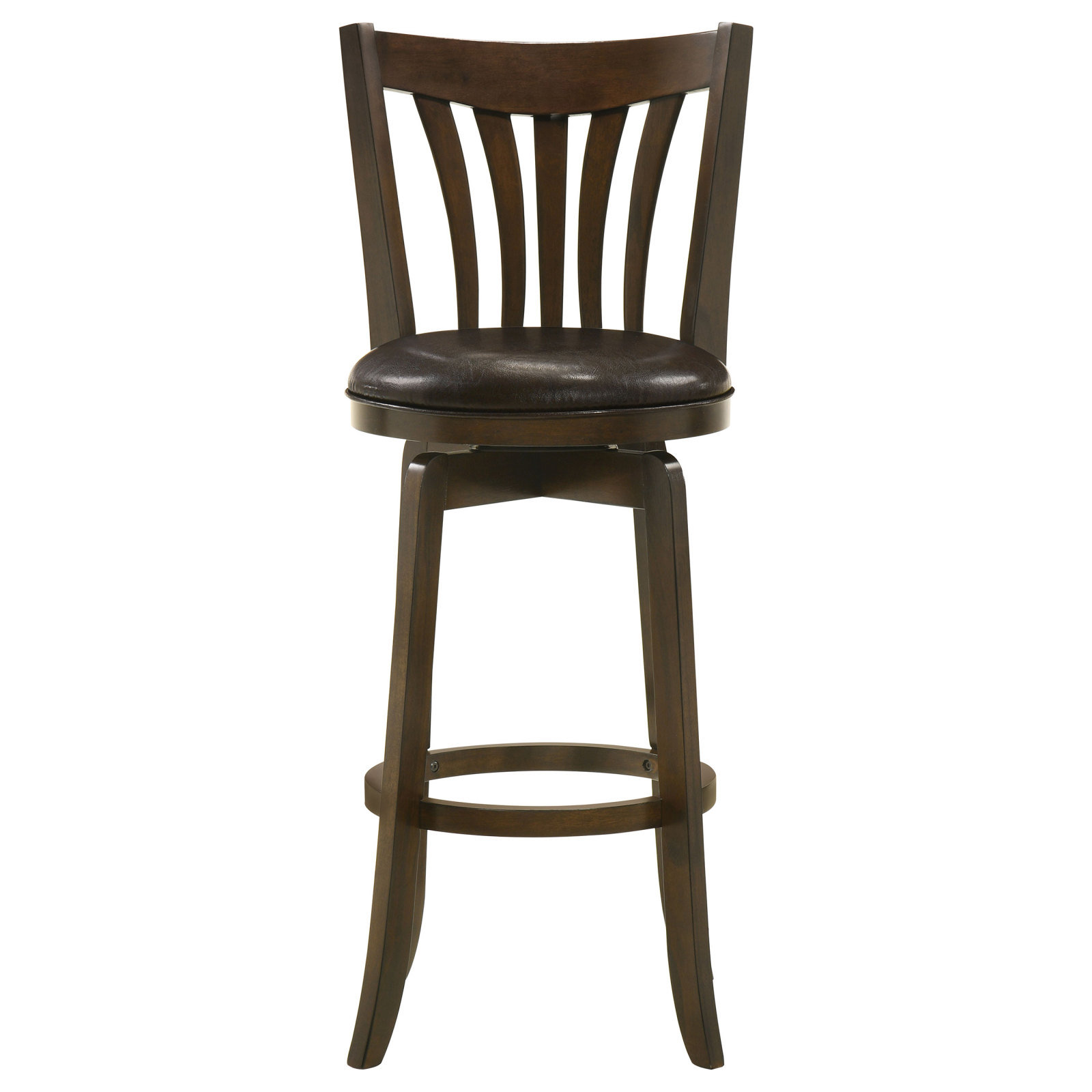 Latitude Run® Decker Dark Cherry Wood Pub Height Swivel Bar Chair | Wayfair
