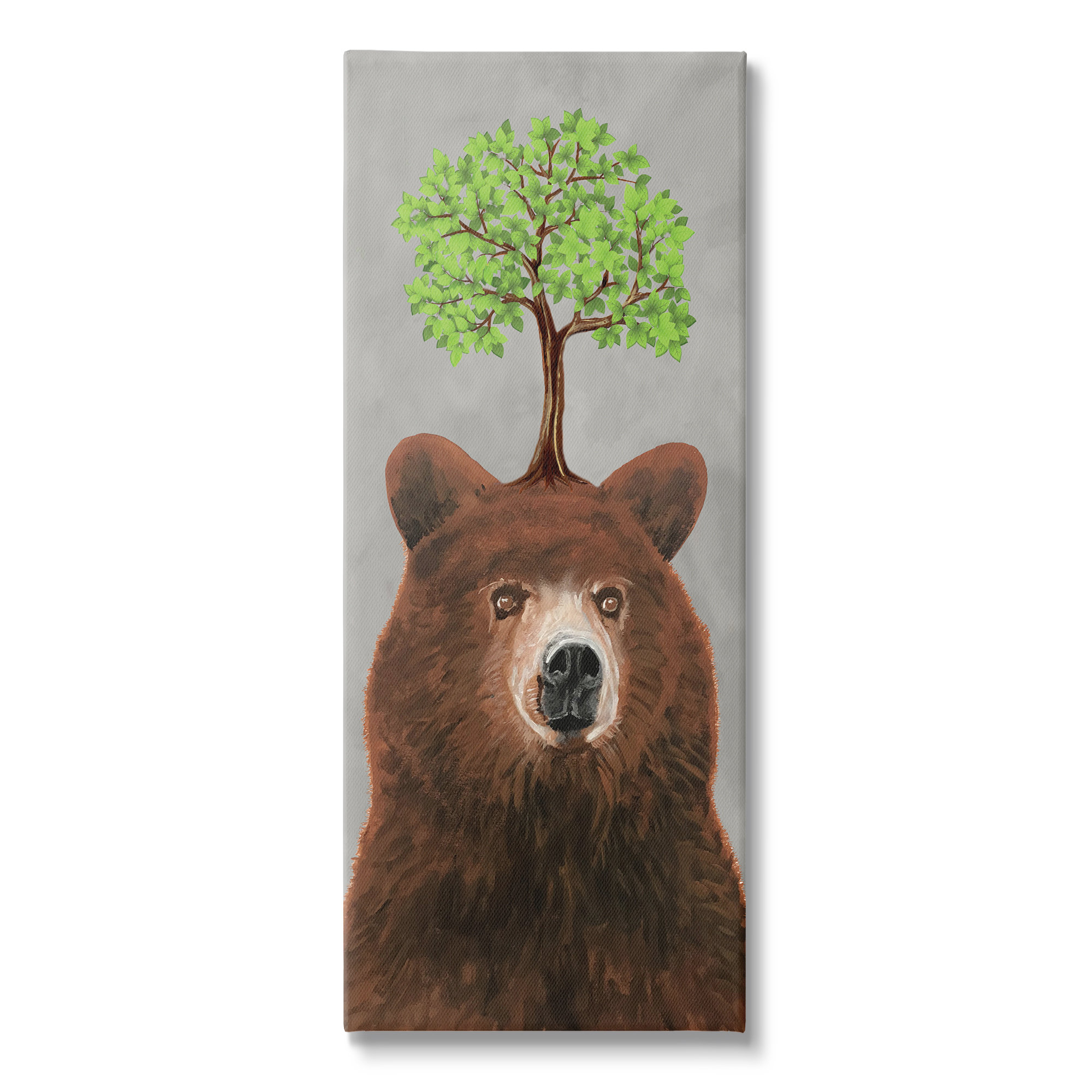 Stupell Industries Au-915-Canvas Modern Bear Tree Growing On Canvas by ...
