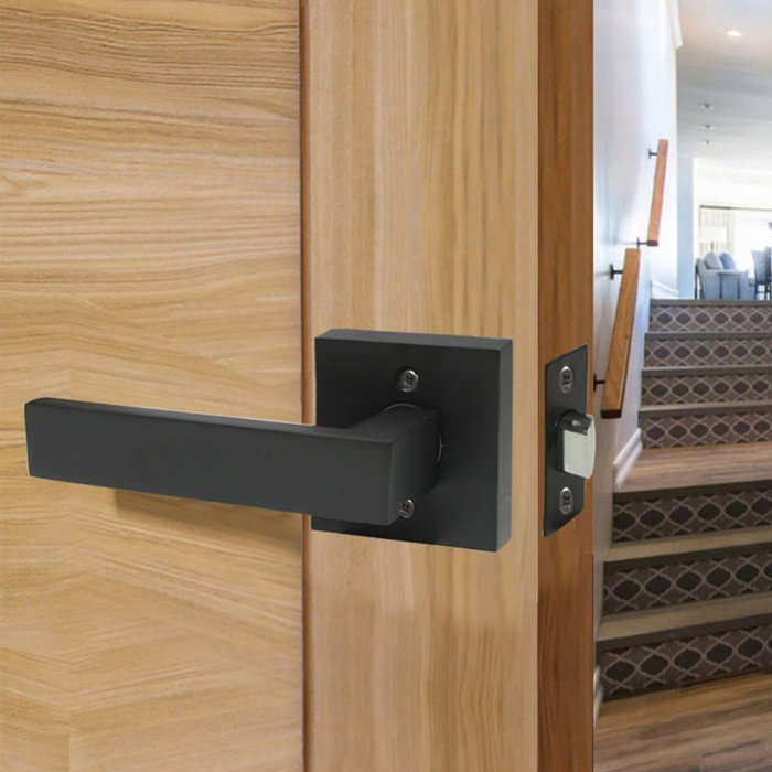 Kiflic 2 Pack Square Door Lever Door Lock Handle Lockset Keyless ...