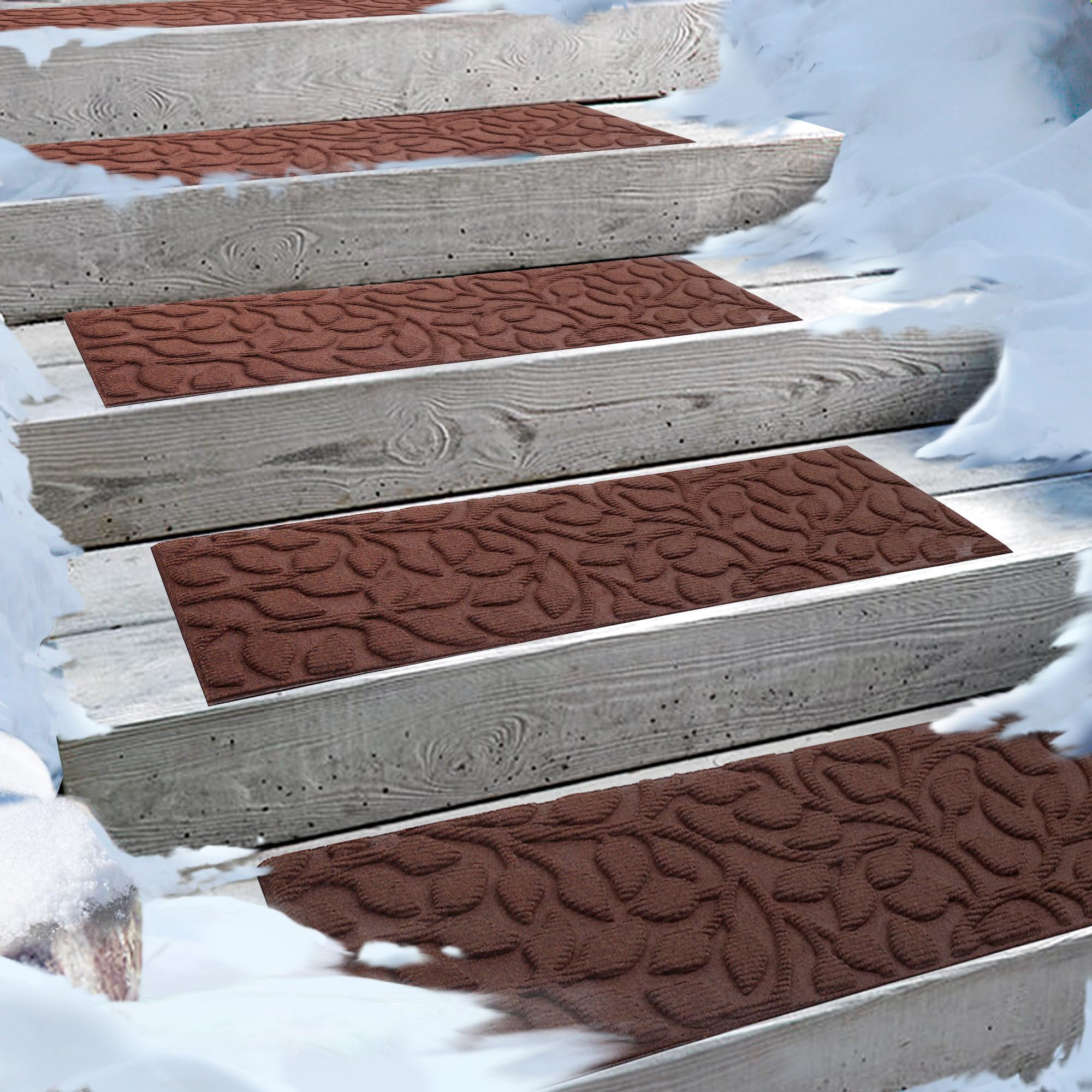 Hokku Designs 6Pcs 8.5" X 30" Stair Treads, Winter, Non Slip Stair ...