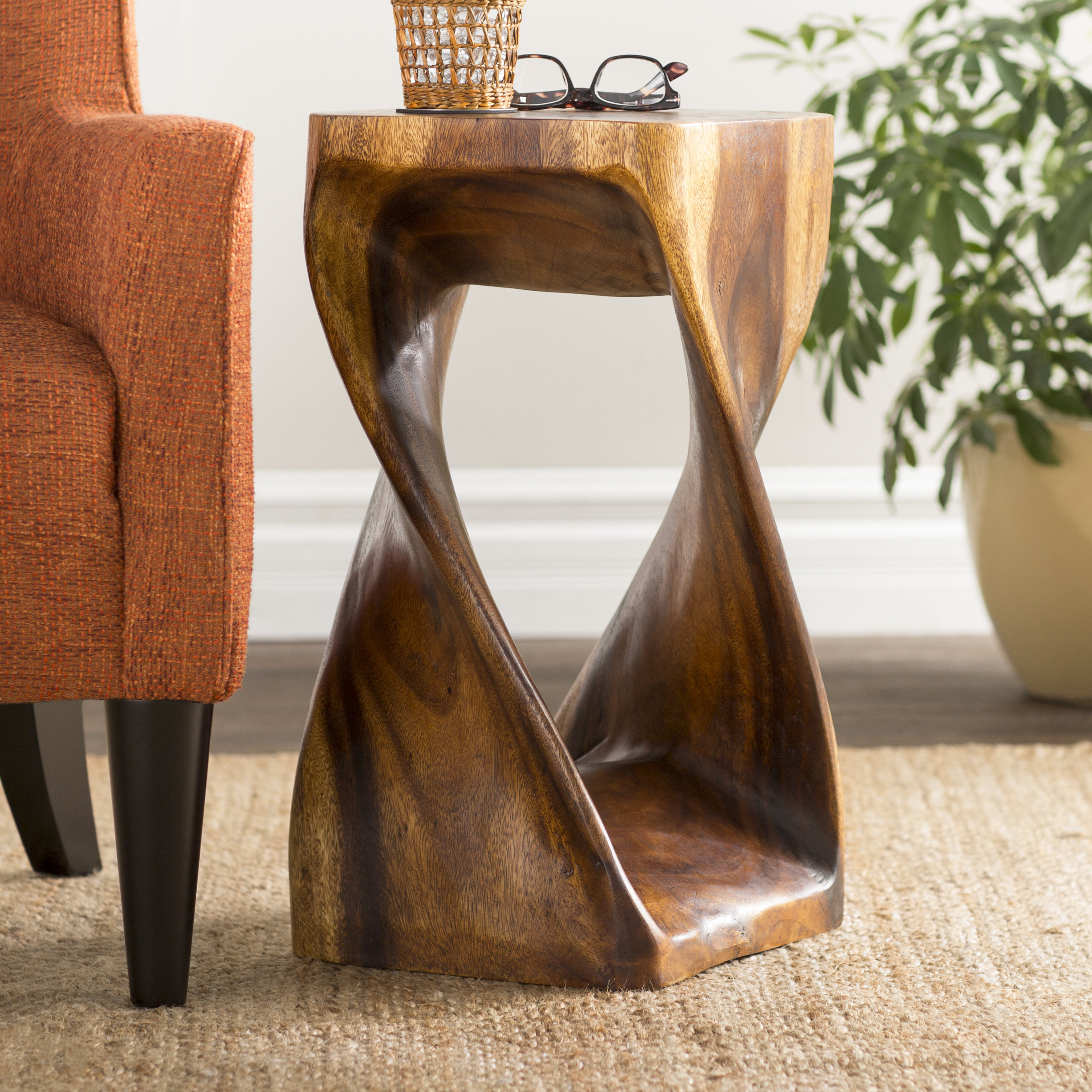 Wade Logan® Chandi Solid Wood Abstract End Table & Reviews | Wayfair