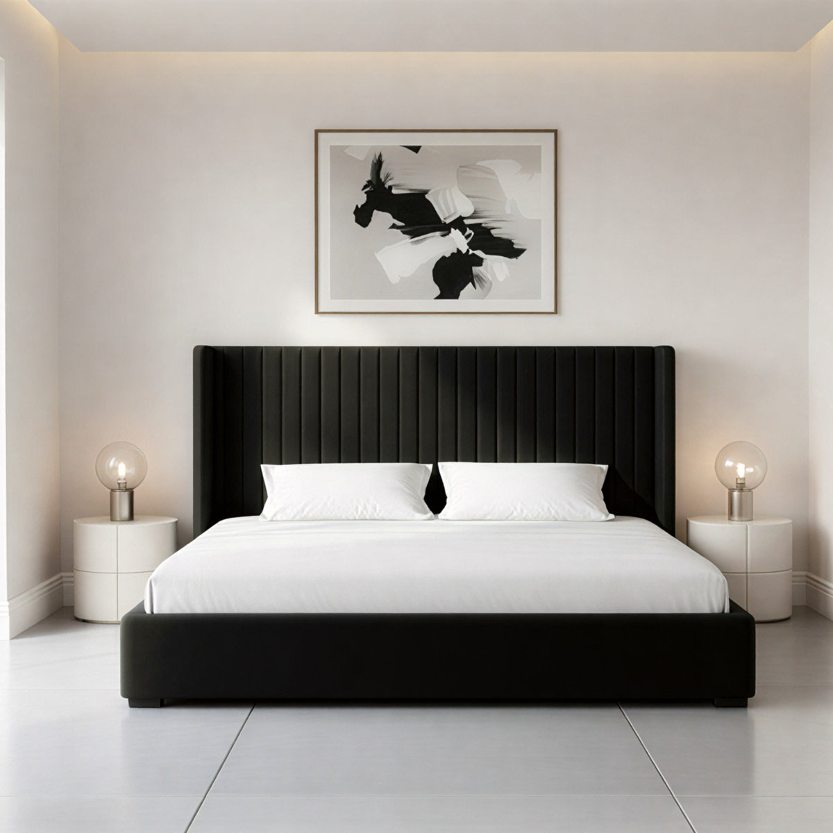 17 Stories Kensington Wingback Lining Bed Frame With Ottoman Storage ...