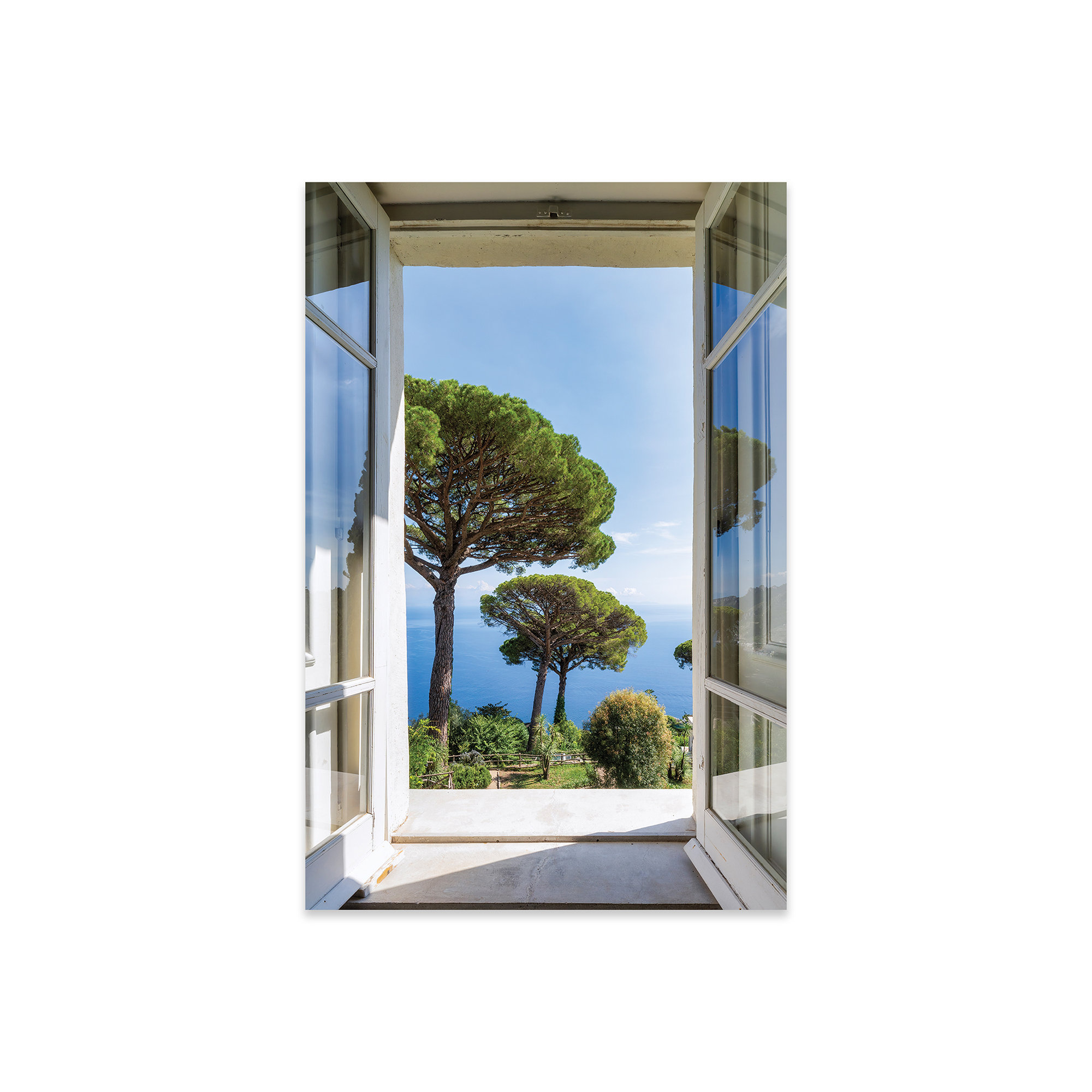 Ebern Designs View Into The Garden With Stone Pine Trees, Capri Island ...