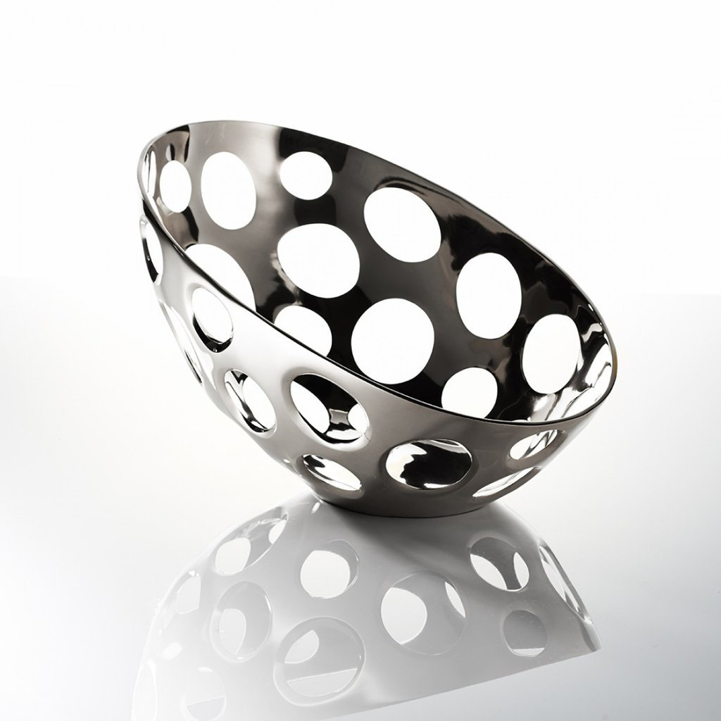 Lunares Metal Abstract Posh & Luxe Decorative Bowl | Wayfair