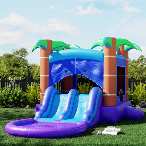 HeroKiddo Enchanted Forest Commercial Grade Bounce House Water Slide ...