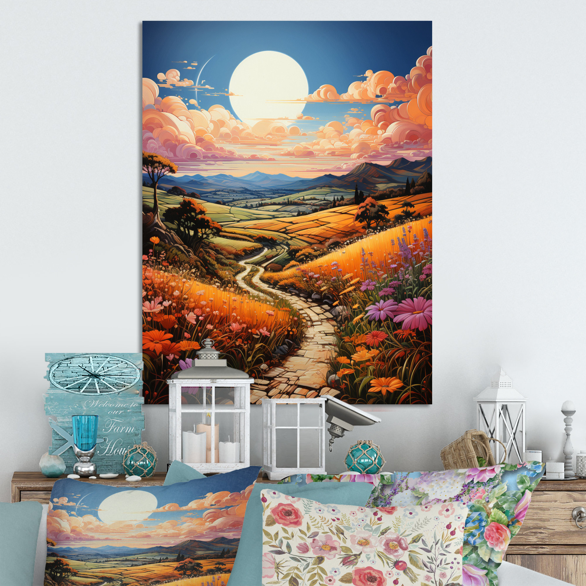 Winston Porter Farm Summer Fauvist Field III - Farm Metal Wall Art ...