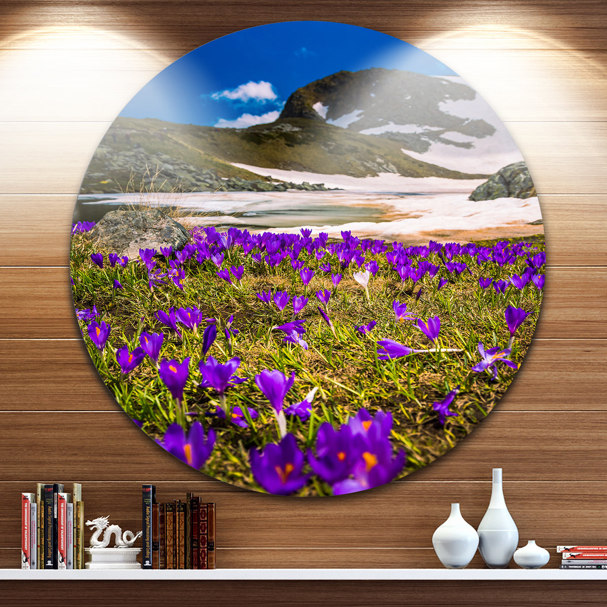 Design Art 'Blooming Crocus Flowers in Rila Mountains' Photographic ...