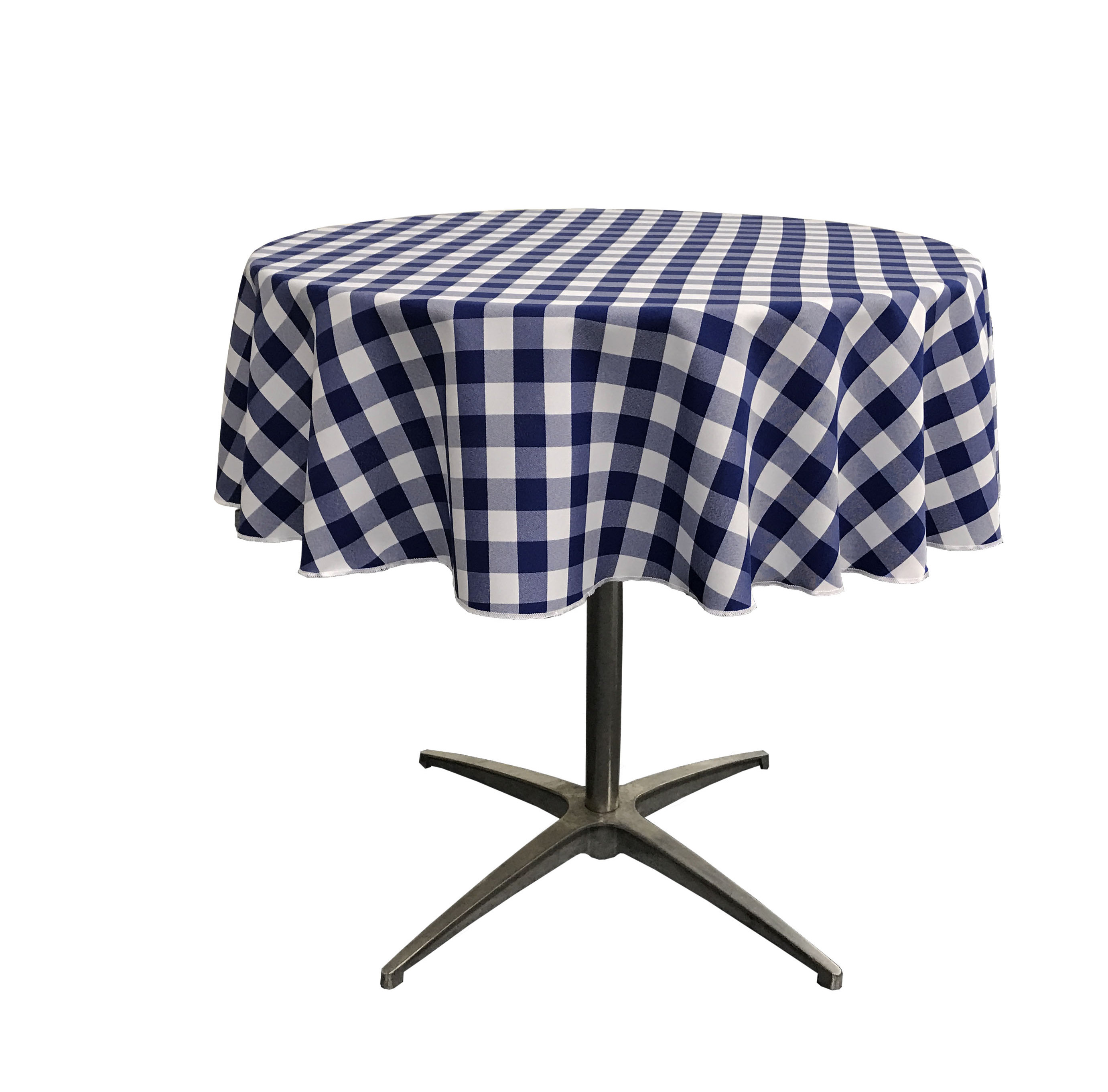 Ebern Designs Joice Gingham Round Tablecloth & Reviews | Wayfair