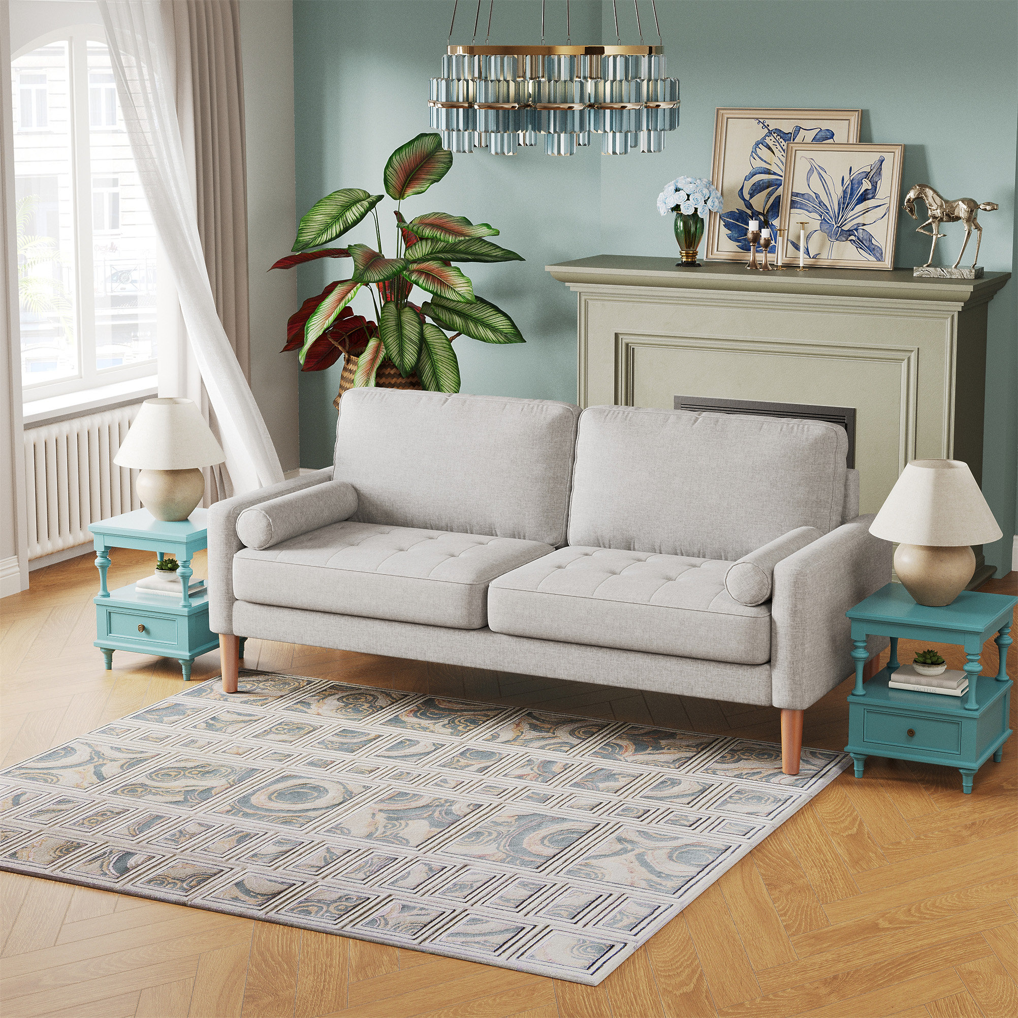 George Oliver JOS 67.7'' 3 Seater Sofa Couch For Living Room | Wayfair