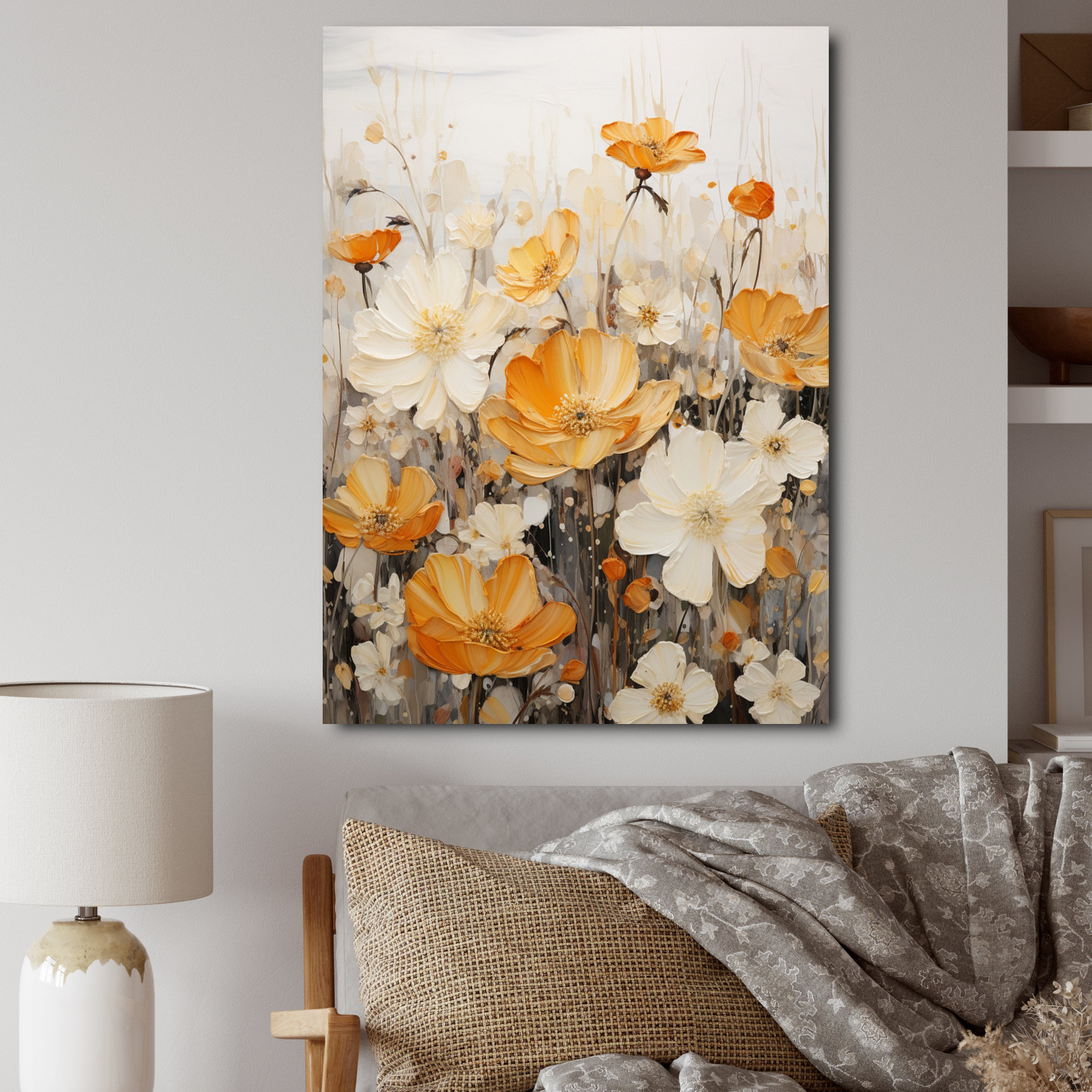 Red Barrel Studio® Wilberta Minimalism Yellow Flower Collage - Print ...