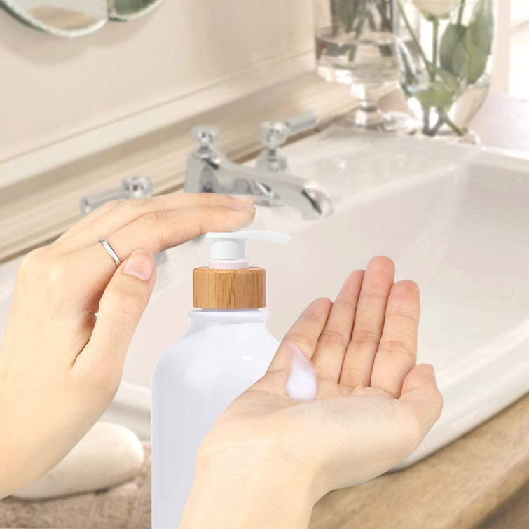 Gracie Oaks Shampoo And Conditioner Dispensers - Set Of 3 Reusable ...