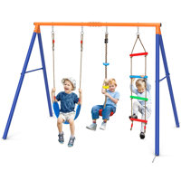 Outsunny Kid's Adjustable Swing Set & Reviews | Wayfair
