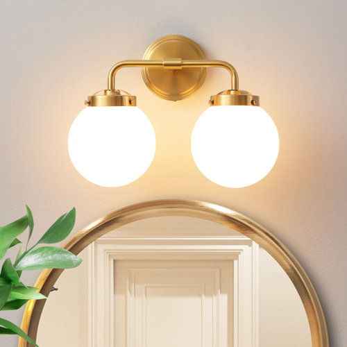 2 Light Vanity Light Bathroom Vanity Lighting You'll Love | Wayfair