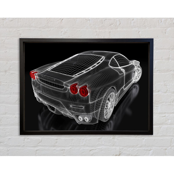 Bright Star Ferrari F430 Drawing - Single Picture Frame Print on Canvas ...