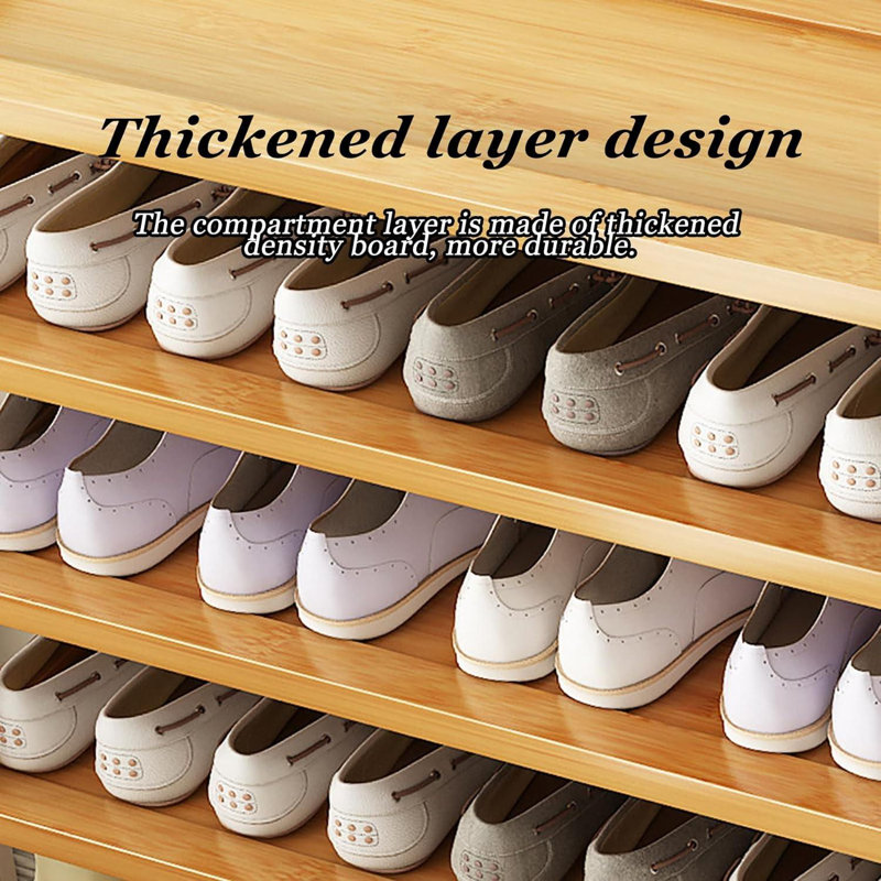 Red Barrel Studio® 30 Pair Shoe 6-Tier 39" Shoe Rack for Entryway ...