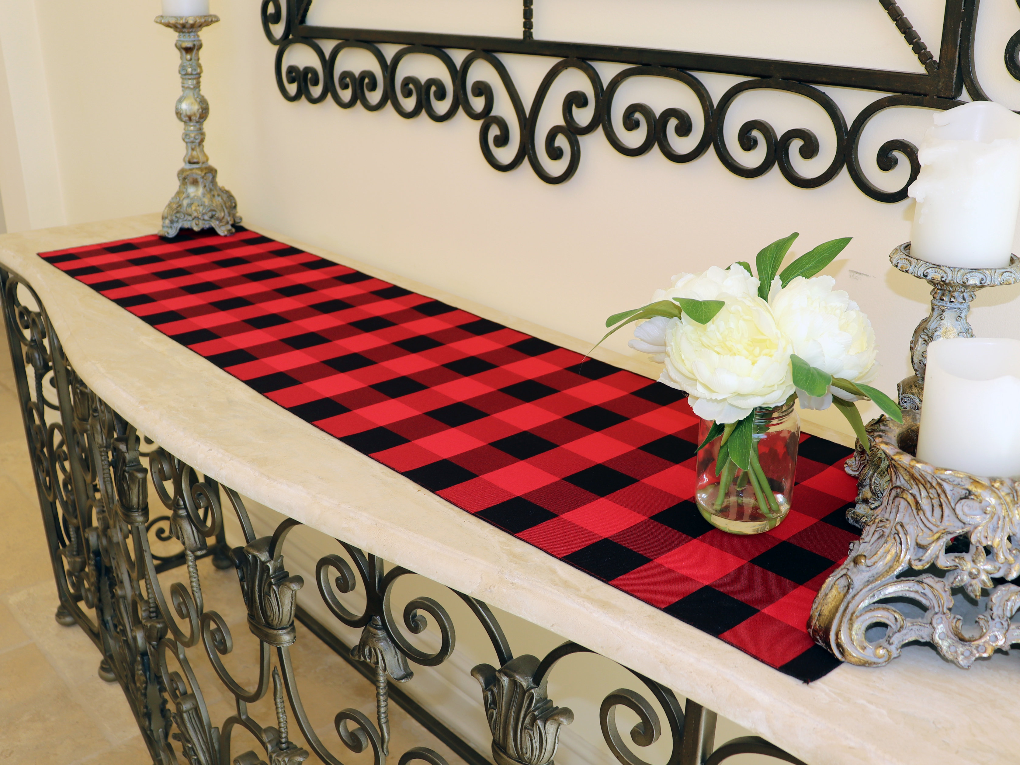 Gracie Oaks Pande Checkered Table Runner & Reviews | Wayfair