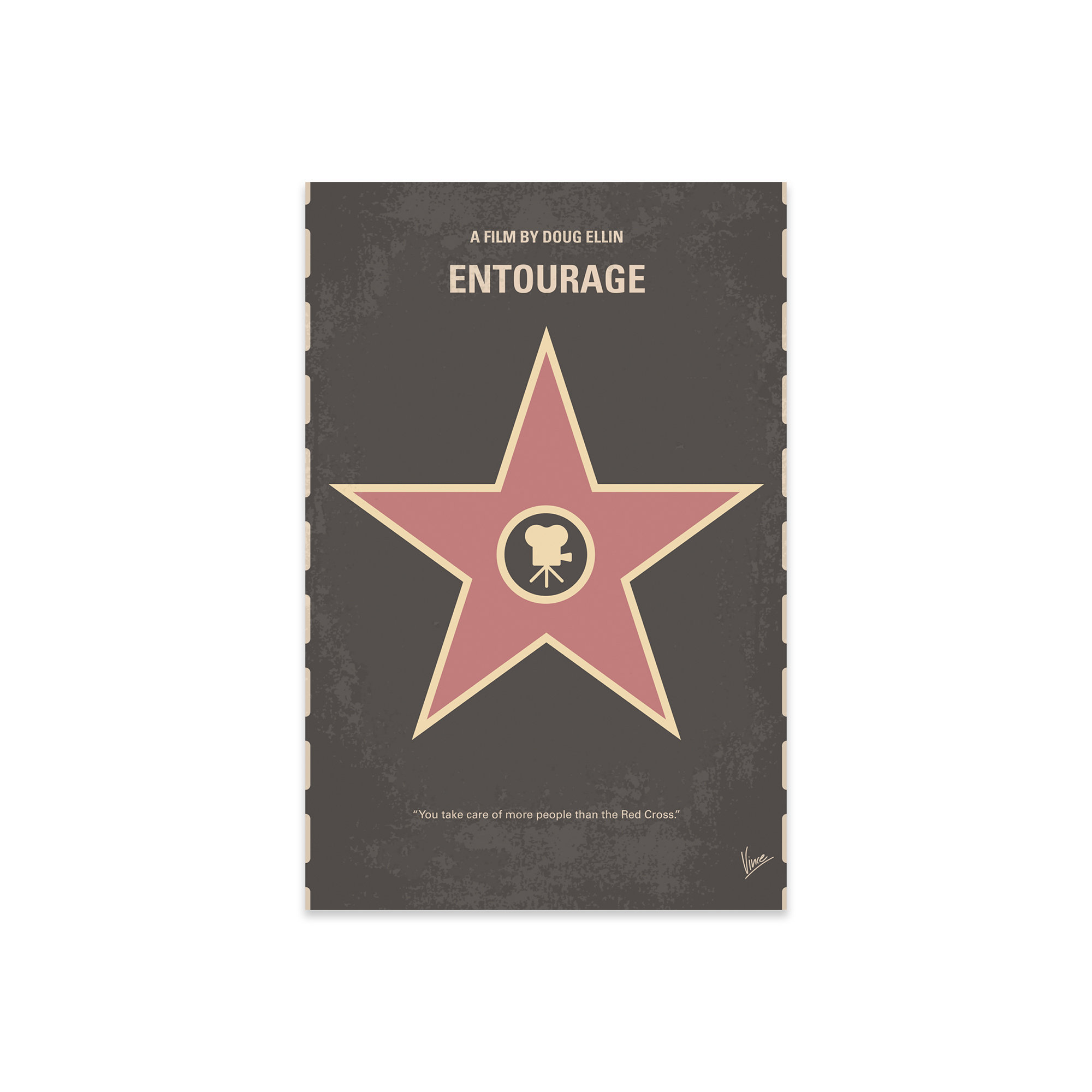 iCanvas Entourage Minimal Movie Poster by Chungkong - No Frame Print ...