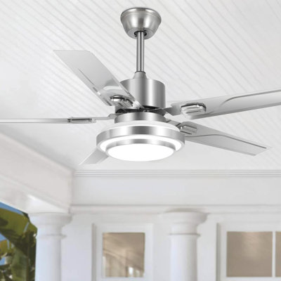 Latitude Run® Blayten 4 - Blade LED Standard Ceiling Fan with Remote ...