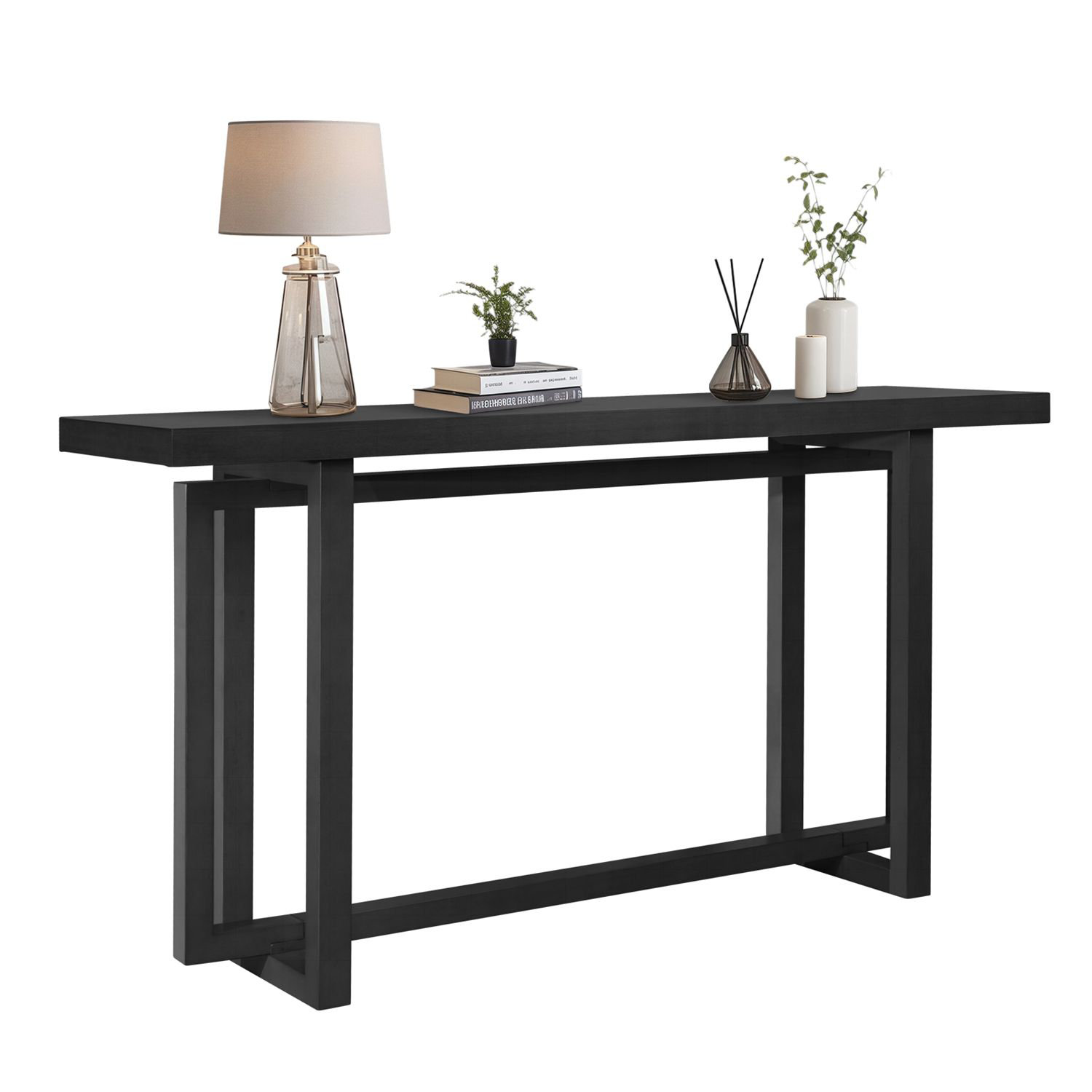 Hokku Designs Narrow MDF Console Table for Entryway, Hallway, and Foyer with Space-Saving Design ...