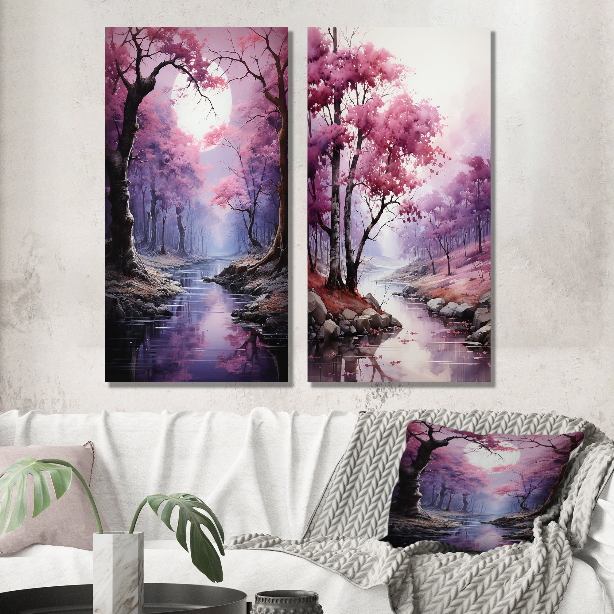 Millwood Pines Maple Trees In Amethyst Hues - Tree Maple Metal Wall ...
