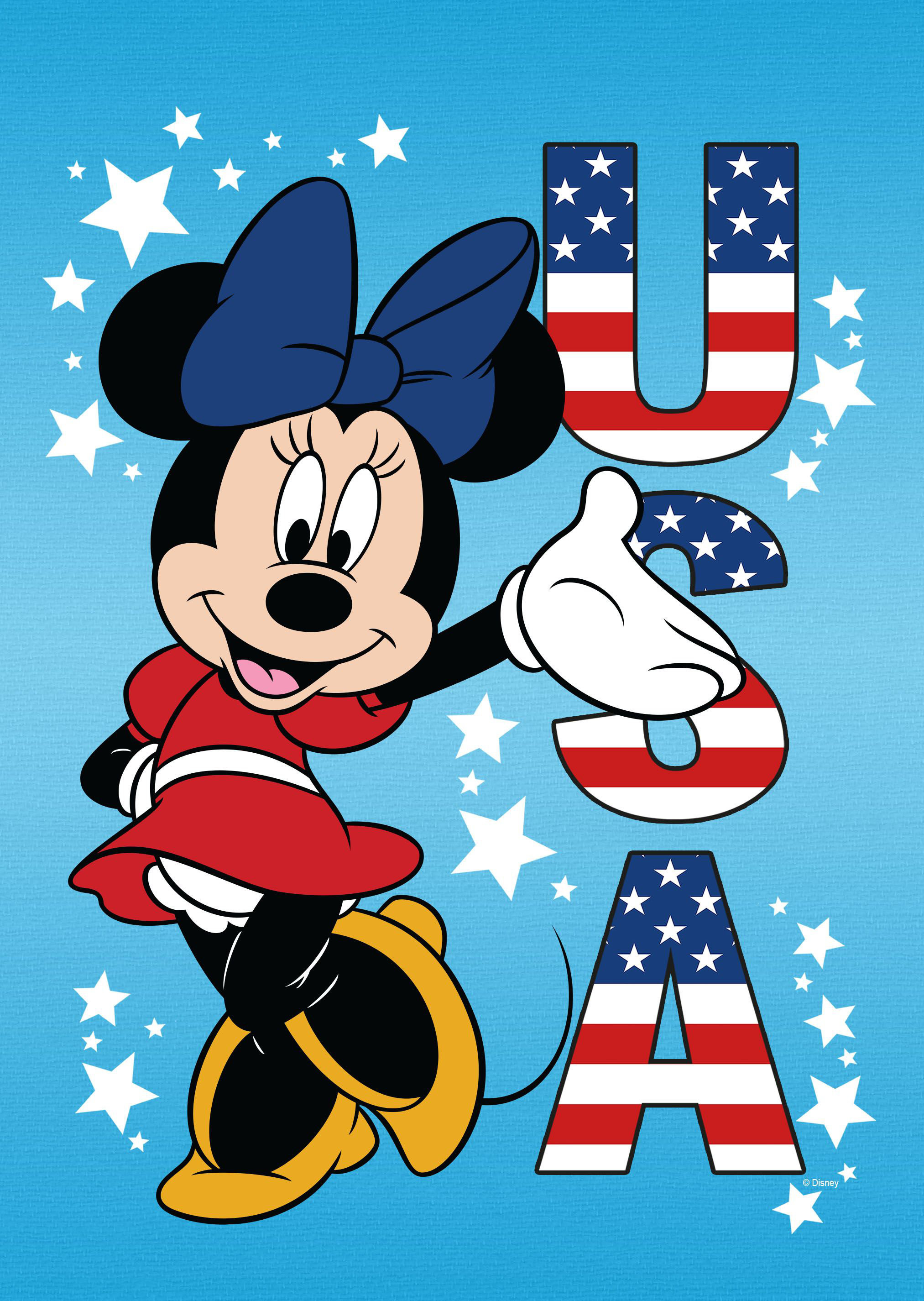 Back Yard Glory Disney Minnie Mouse Patriotic USA Garden Flag 12" x 18 ...