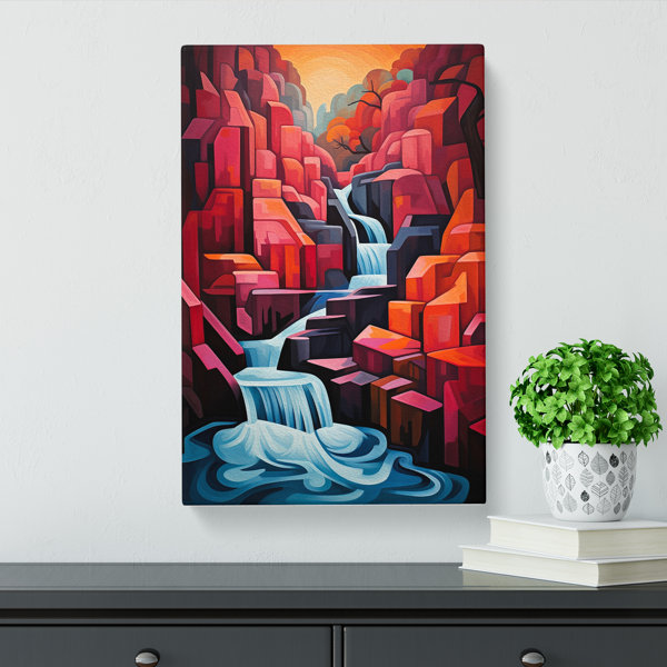 Alpen Home Waterfall Cubism No.2 - Art Prints | Wayfair.co.uk