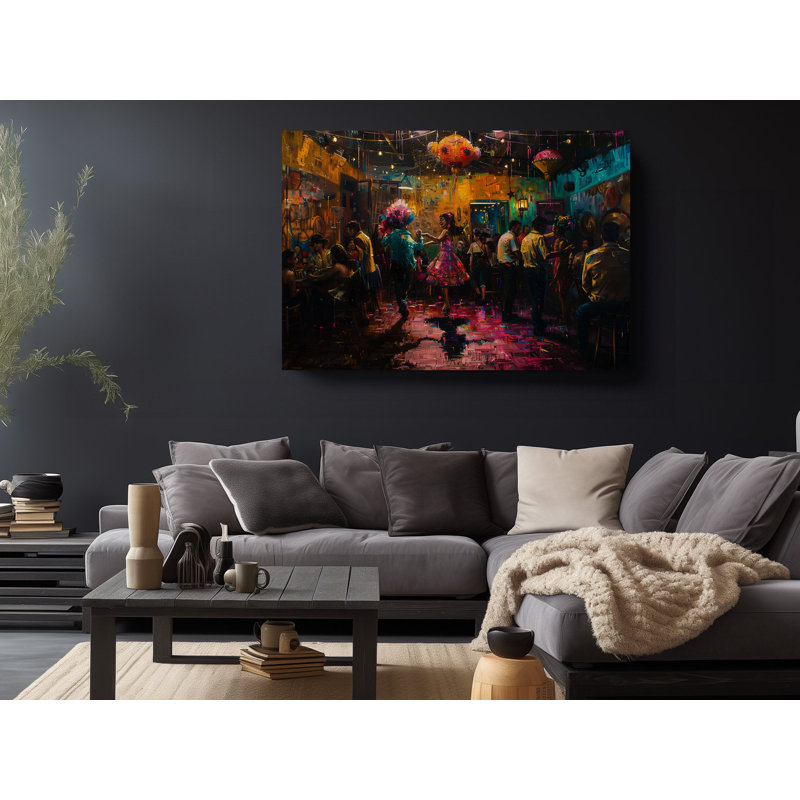 House of Hampton® Blue Yellow Abstract Artwork Modern Art Motivational ...