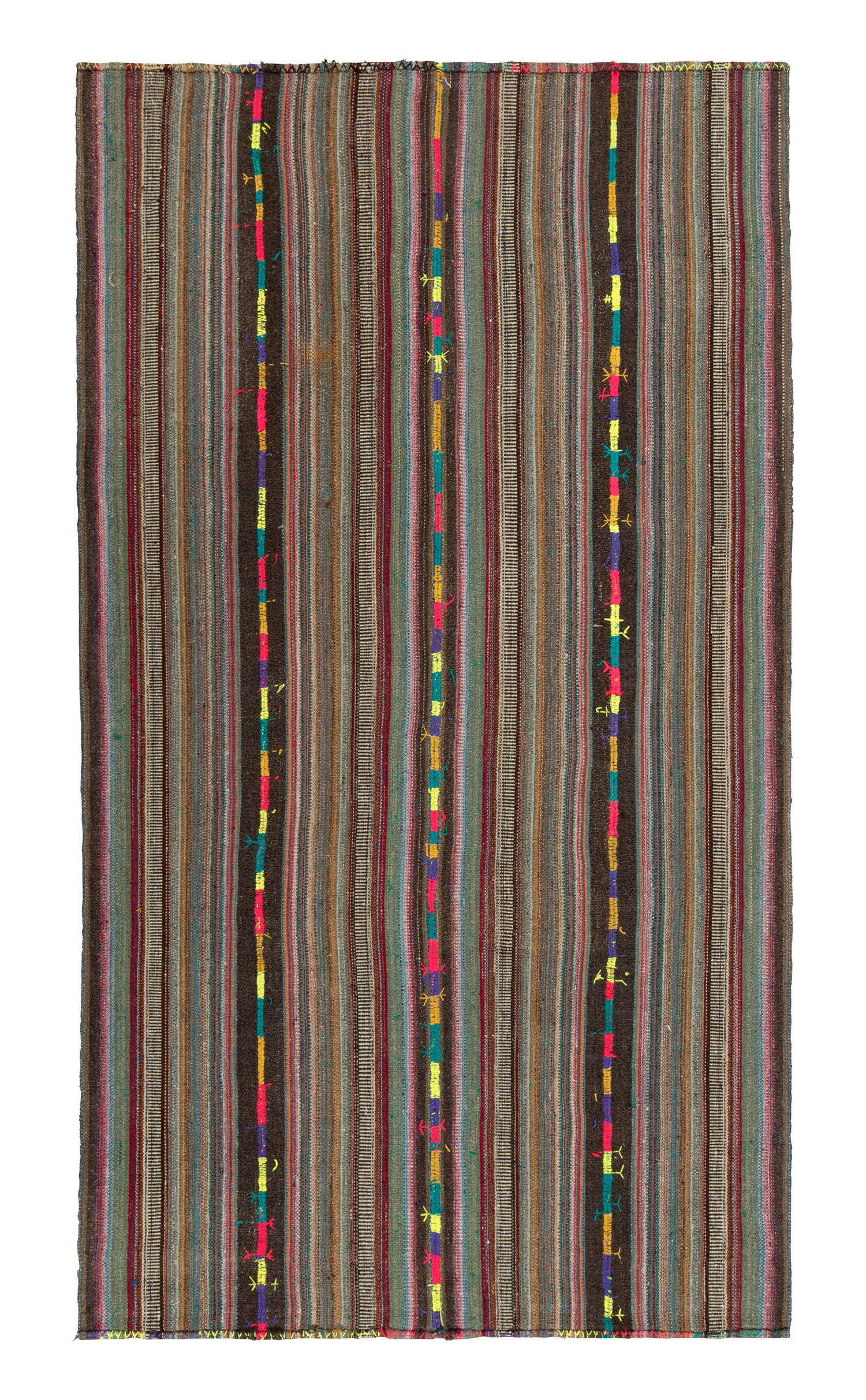 Rug & Kilim One-of-a-Kind 1950s Vintage Chaput in Pink/Blue/Green ...