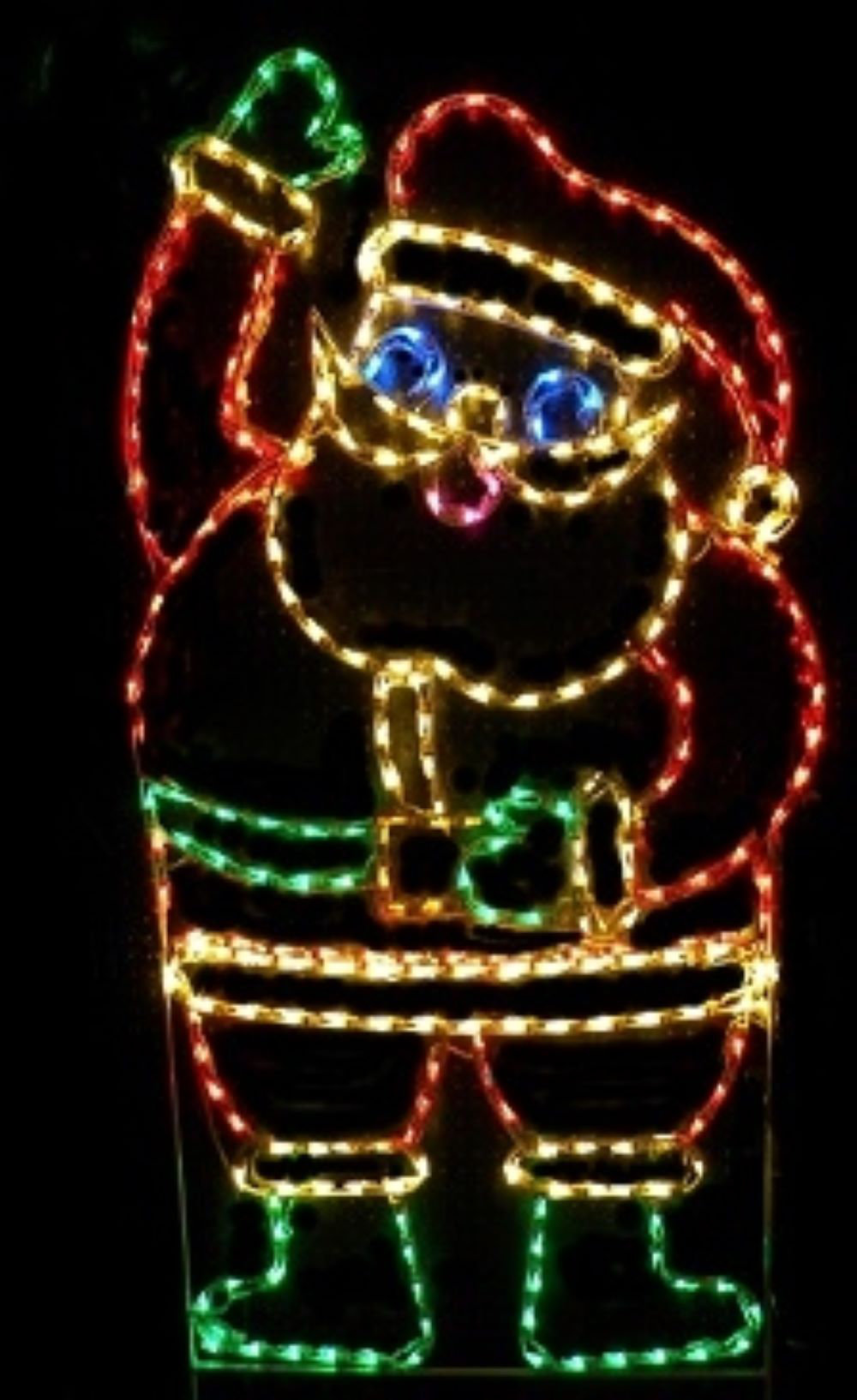 Lori's Lighted D'Lites Santa Claus Large Waving Santa Christmas Holiday ...