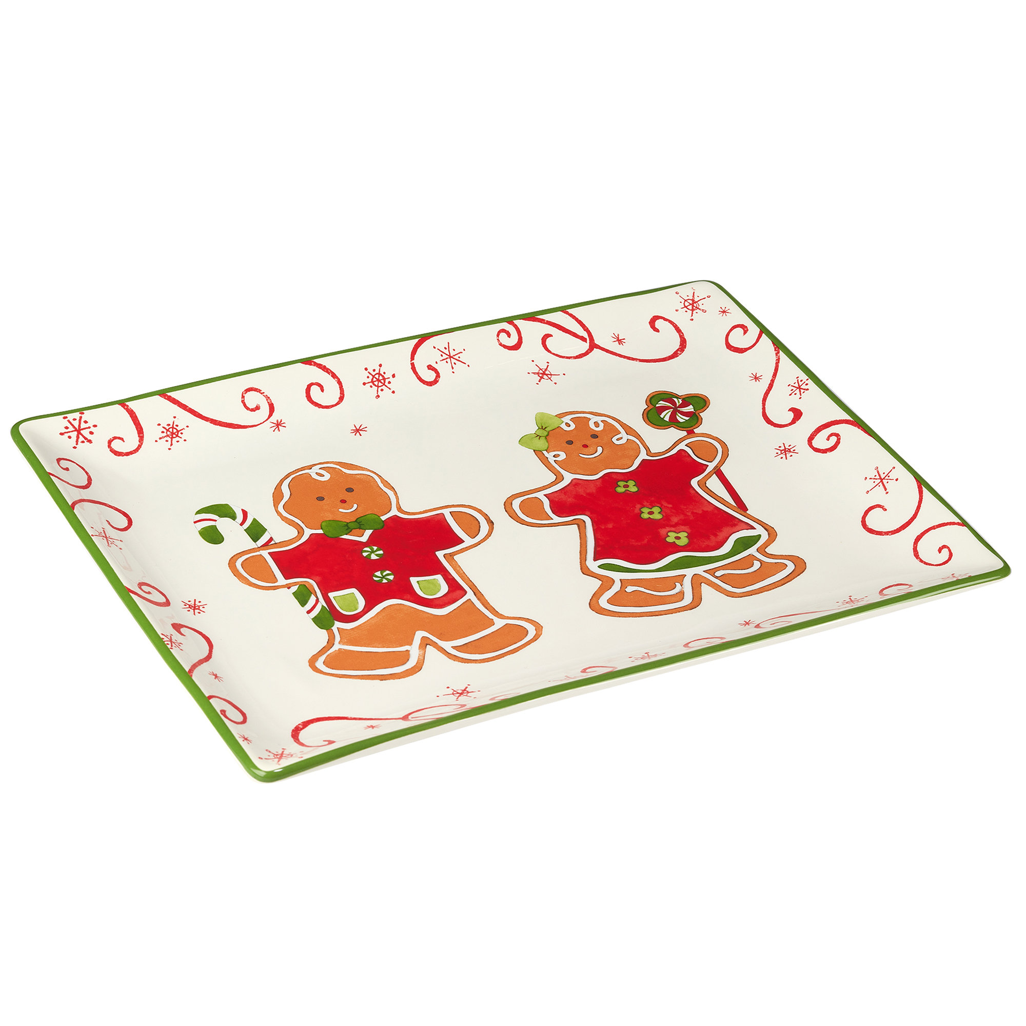 Certified International Holiday Magic Gingerbread Rectangular Platter ...
