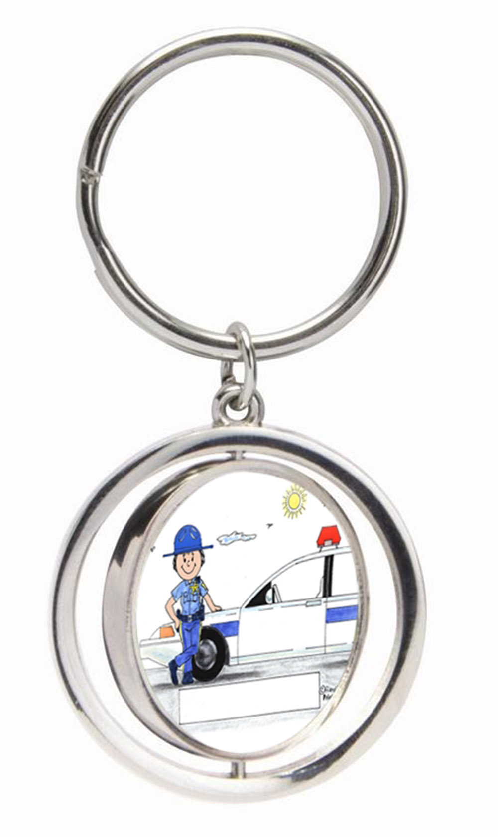 Printed Perfection Personalized Sheriff - Female Small Spinning Key ...