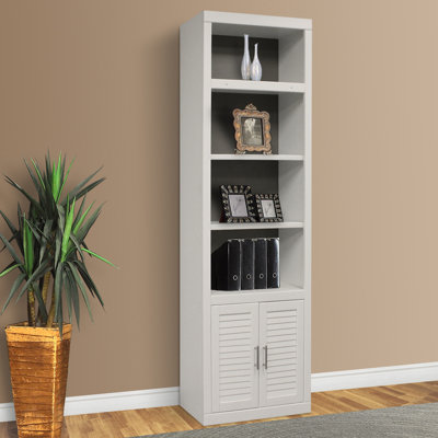Parttlion American style solid wood glass door bookcase | Wayfair