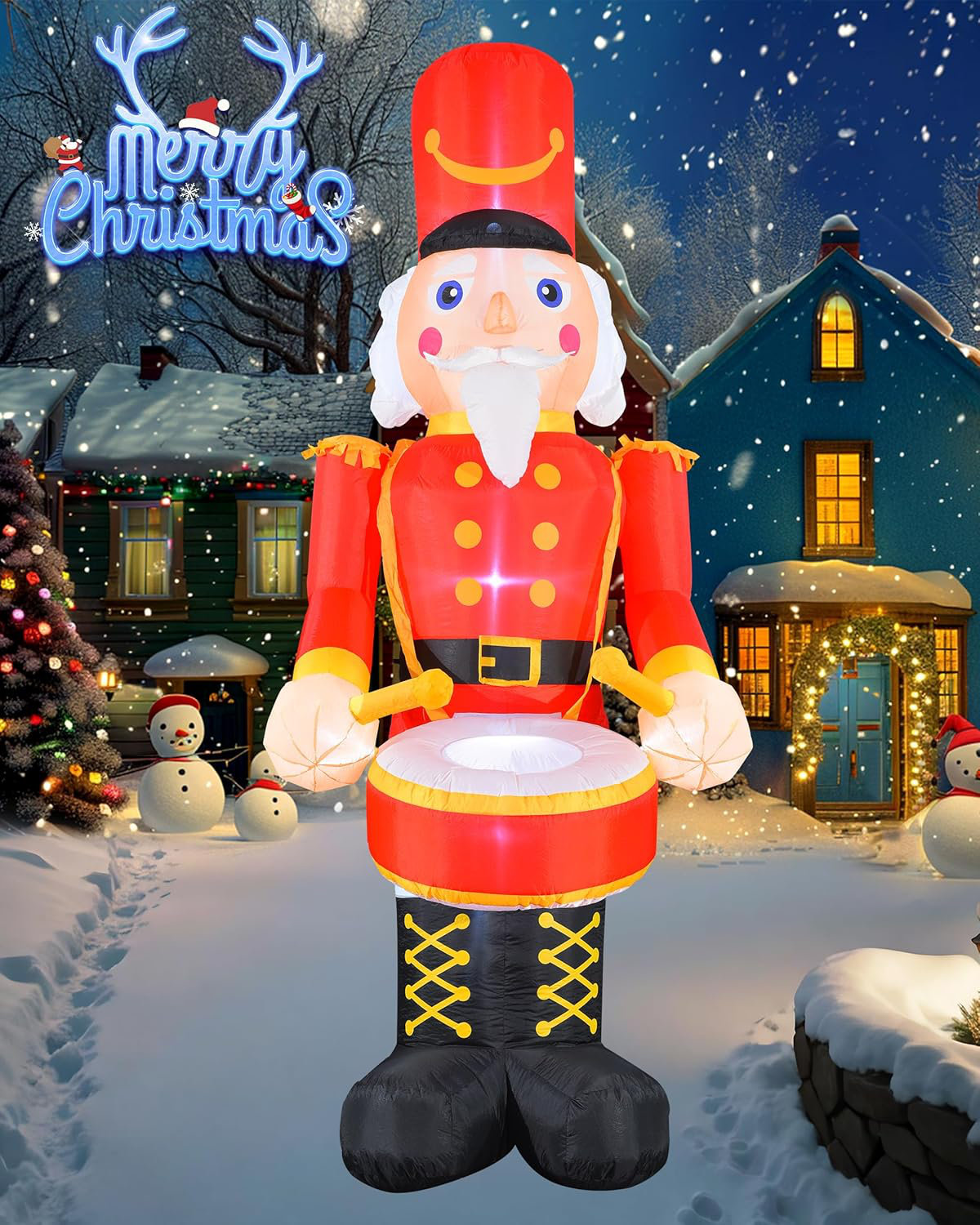 The Holiday Aisle® 12FT Christmas Inflatables Nutcracker Outdoor ...